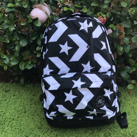 Converse | Bags | Converse Straight Edge Backpack Black White Stars ...